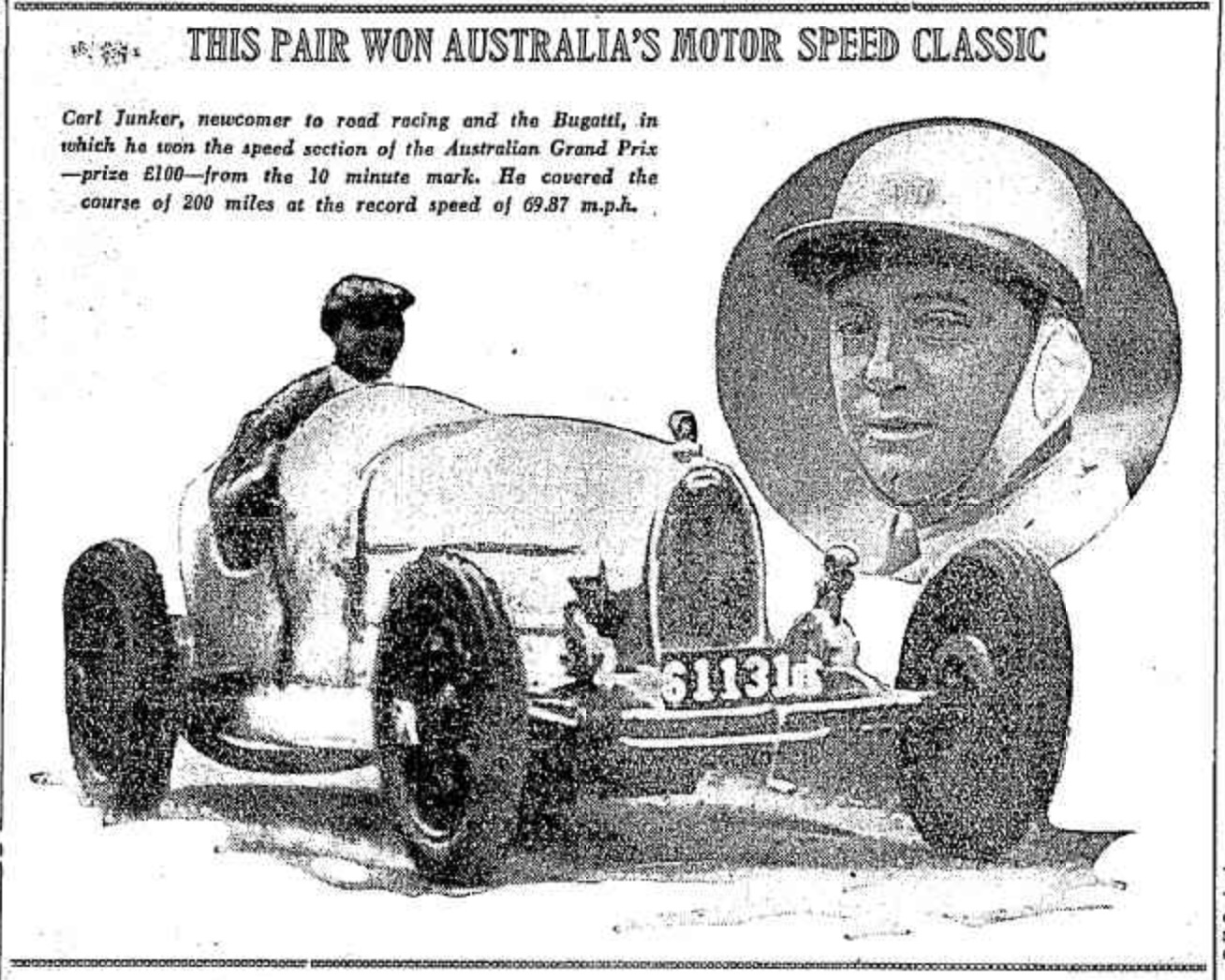 Carl Junker, Cyril Dickason and the controversial 1931 Australian GP ...